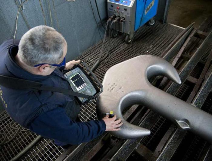 How is a crane hook tested?